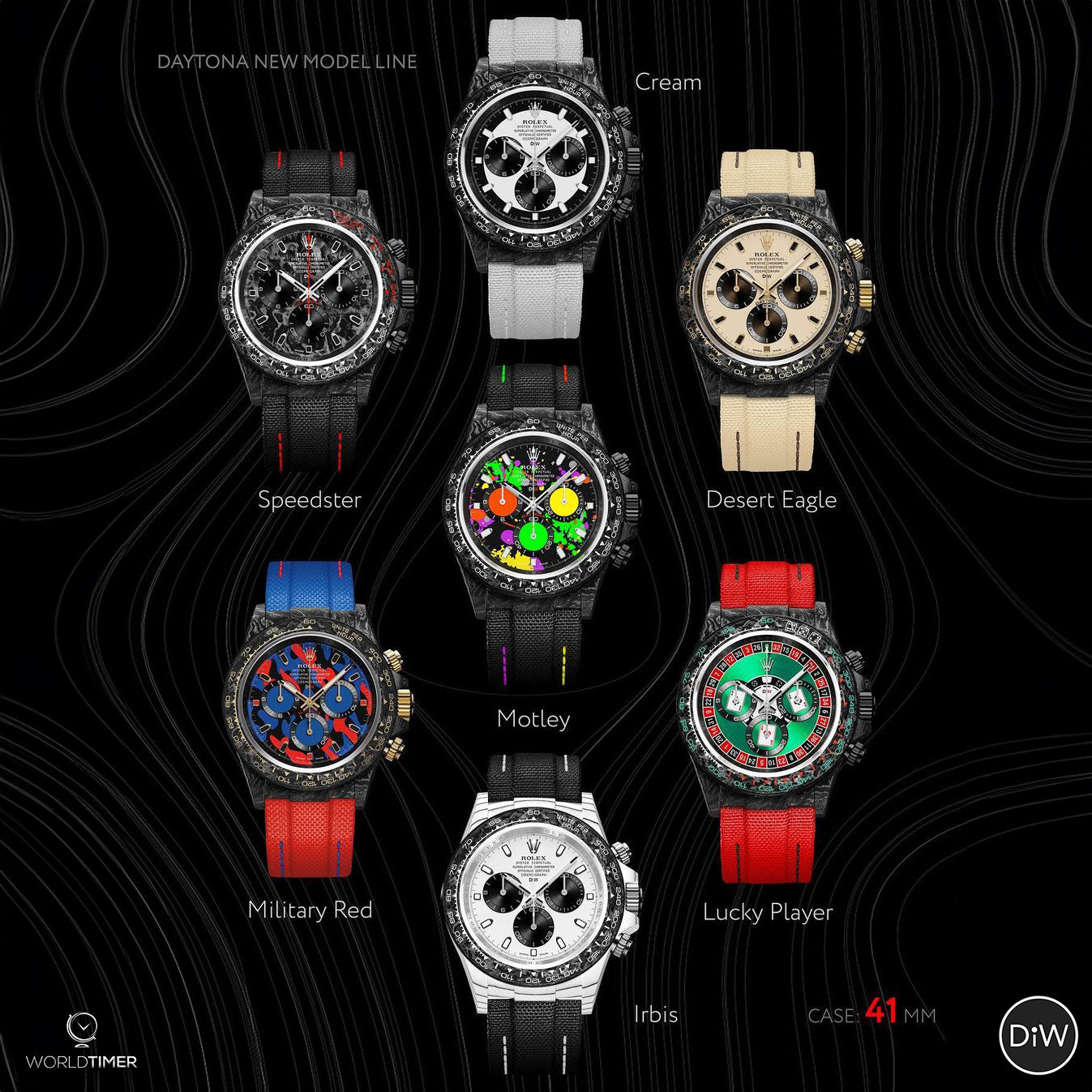 Buy DiW Rolex Daytona 41mm MILITARY RED (Retail:EUR 59.990) Online ...