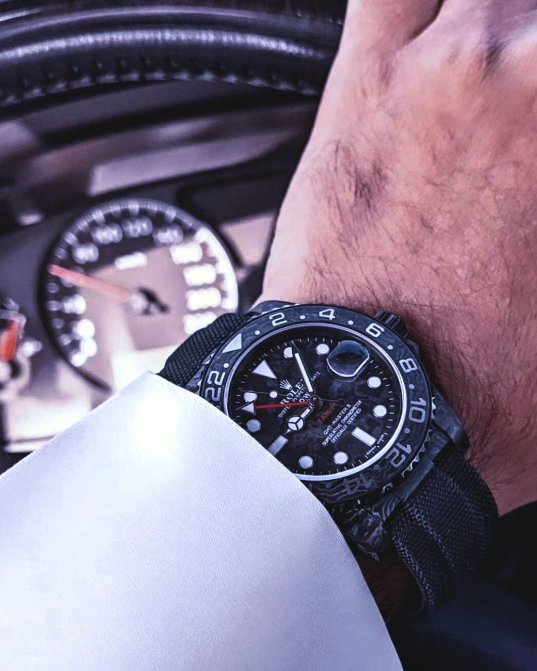 Buy NTPT Carbon DiW Rolex GMT ALL BLACK Online | WORLDTIMER