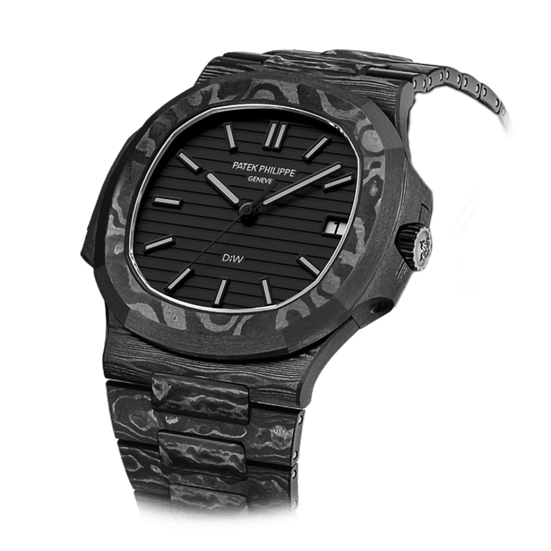 Buy DiW Patek Philippe Nautilus "ALL CARBON BLACK" (Retail:EUR 184.990 ...