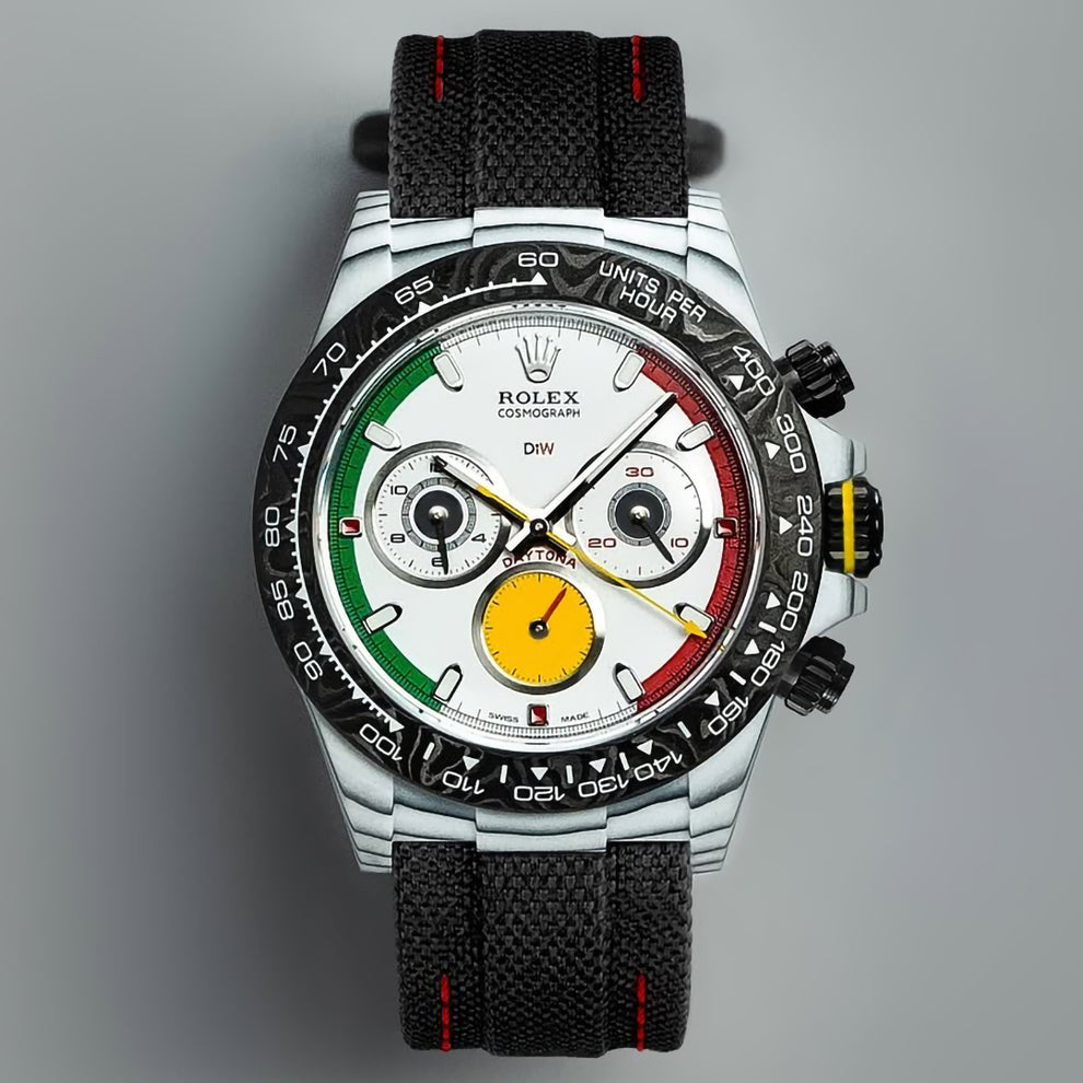 Buy DiW Rolex Daytona FERRARI WATCH CarboQuartz Online | WORLDTIMER