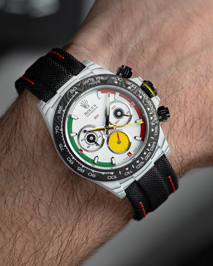 Buy DiW Rolex Daytona FERRARI WATCH CarboQuartz Online | WORLDTIMER
