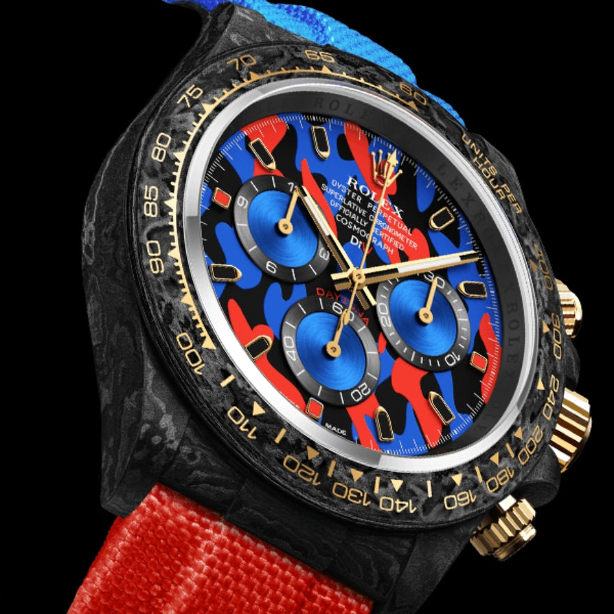 Buy DiW Rolex Daytona 41mm Watch "MILITARY RED" Online | WORLDTIMER