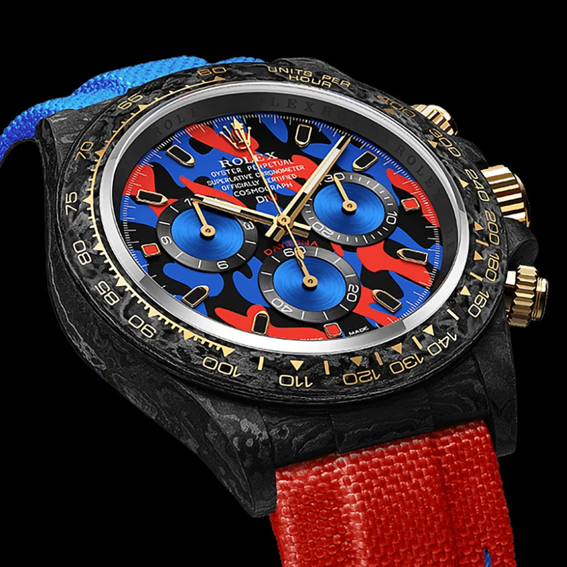 Buy DiW Rolex Daytona 41mm Watch "MILITARY RED" Online | WORLDTIMER