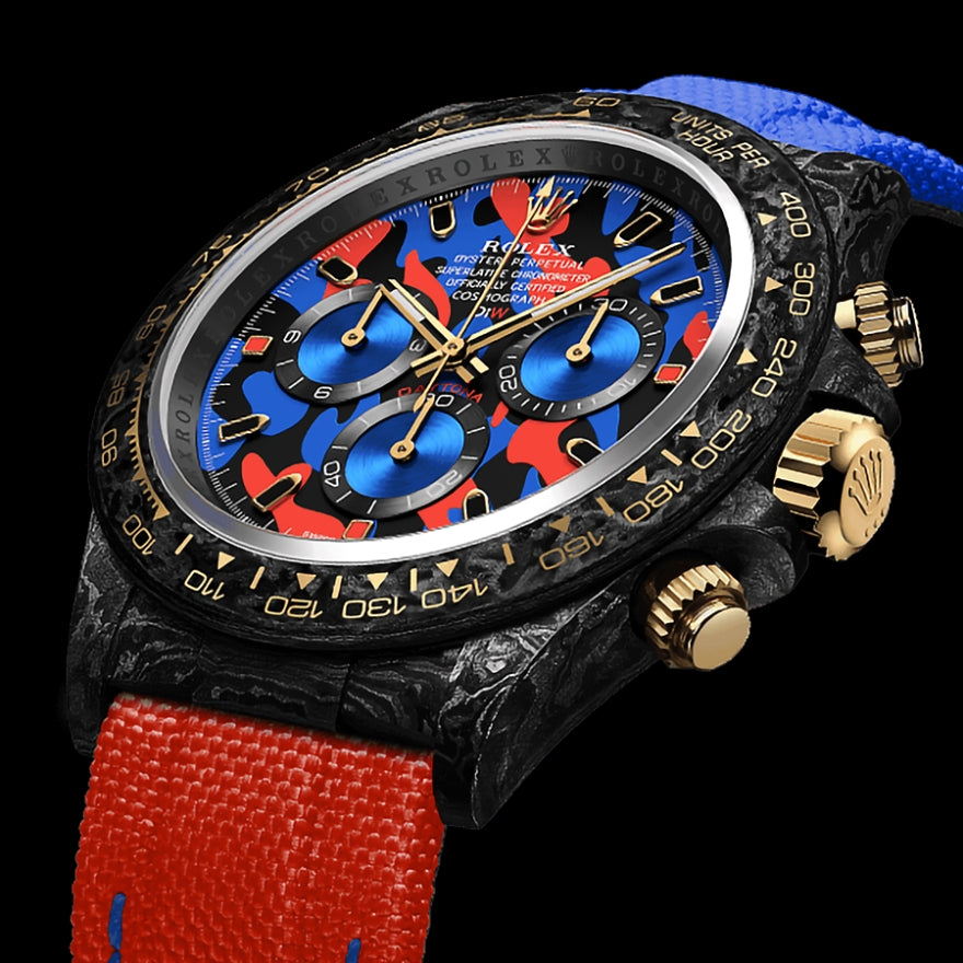 Buy DiW Rolex Daytona 41mm Watch "MILITARY RED" Online | WORLDTIMER