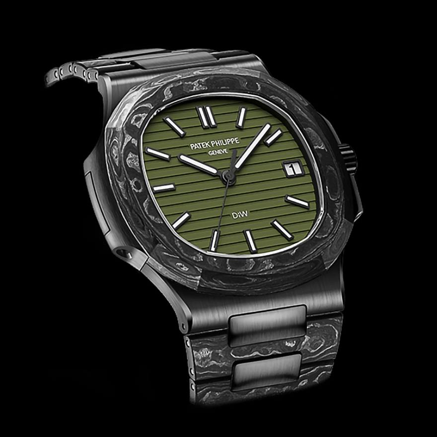 Buy DiW Patek Nautilus 5711 BLACK GRAIL KHAKI Online | WORLDTIMER
