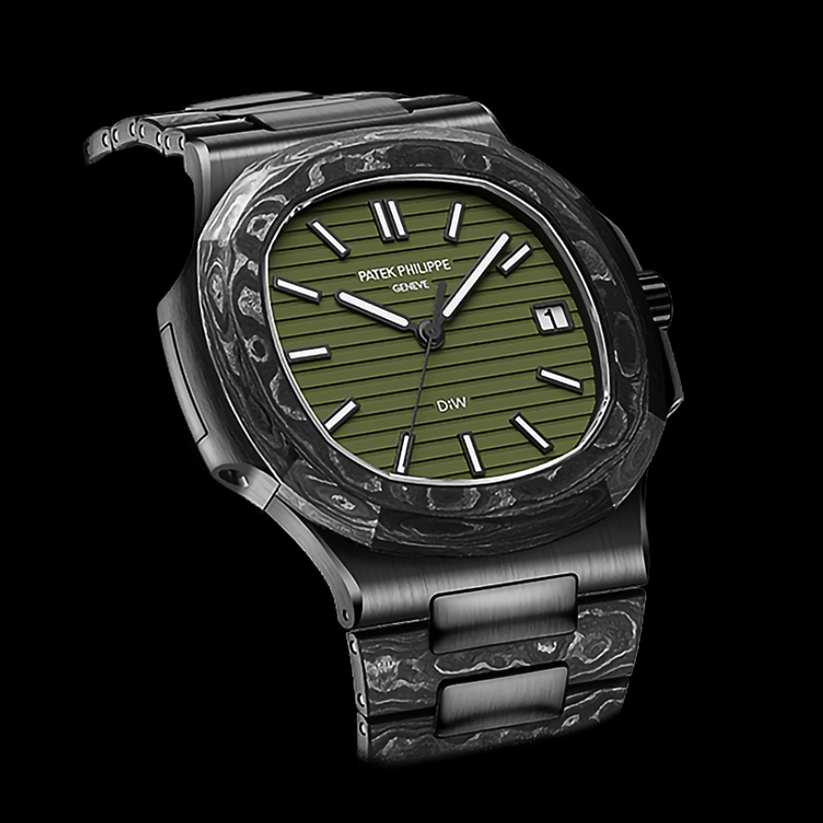 Buy DiW Patek Nautilus 5711 BLACK GRAIL KHAKI Online | WORLDTIMER