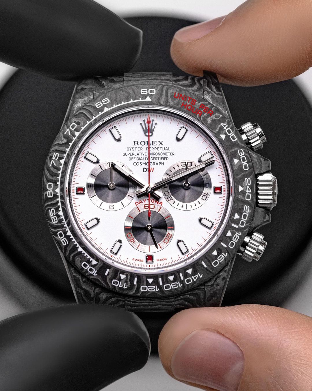 Buy NTPT Carbon DiW Rolex Daytona SPEEDSTER WHITE Online | WORLDTIMER