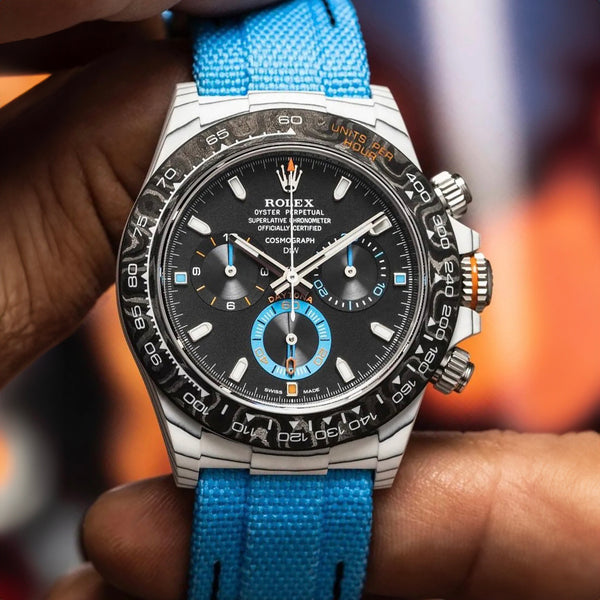 Buy DiW Rolex Daytona "RACING BLUE" Quartz Fiber Online | WORLDTIMER