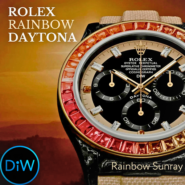 Buy Rolex DiW Carbon Daytona RAINBOW SUNRAY Online | WORLDTIMER