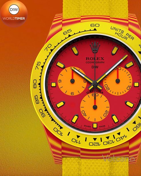 Buy Quartz Fiber Rolex DiW Daytona VOLCANO Online | WORLDTIMER