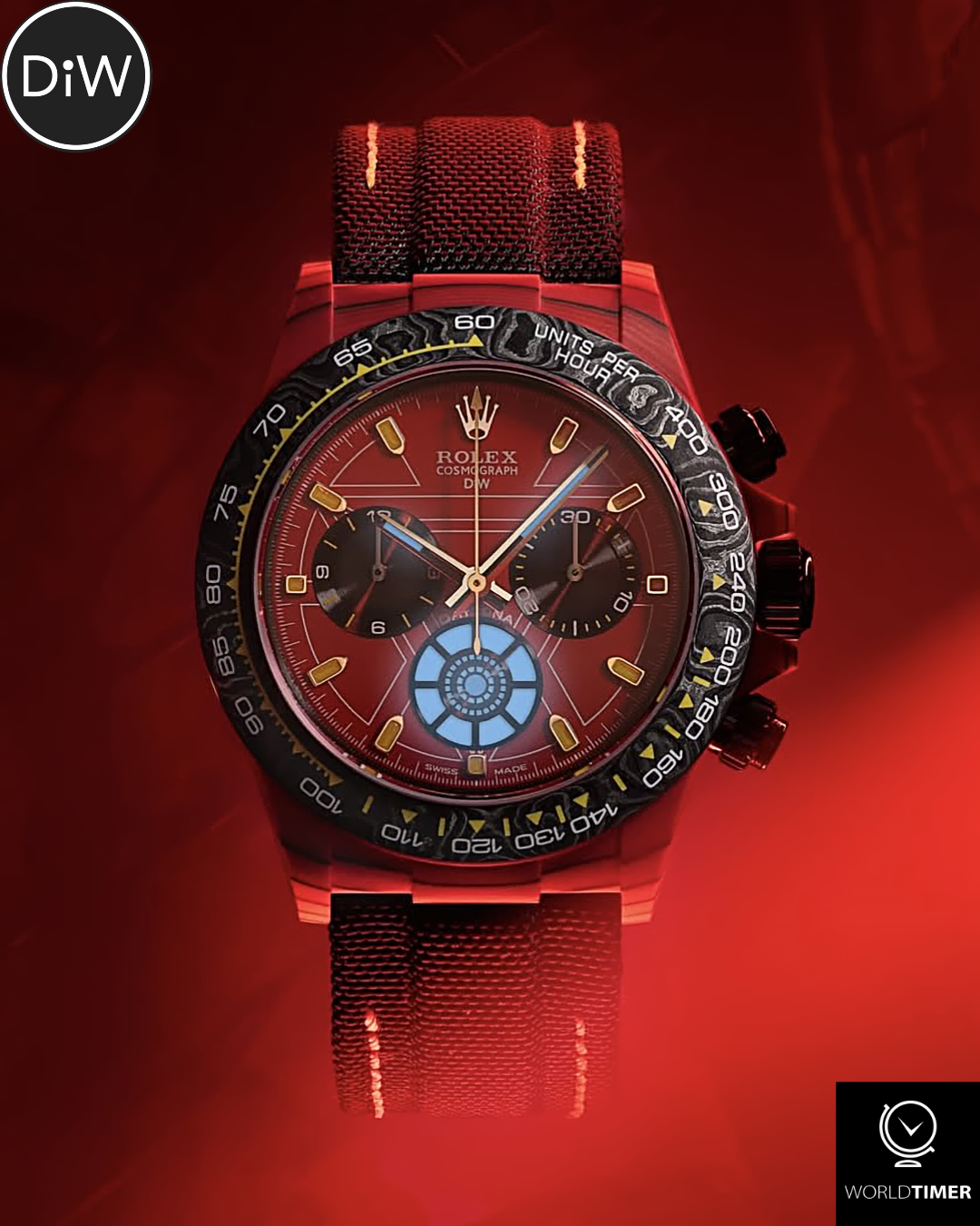 Buy IRON MAN Rolex Daytona CarboQuartz DiW Online | WORLDTIMER