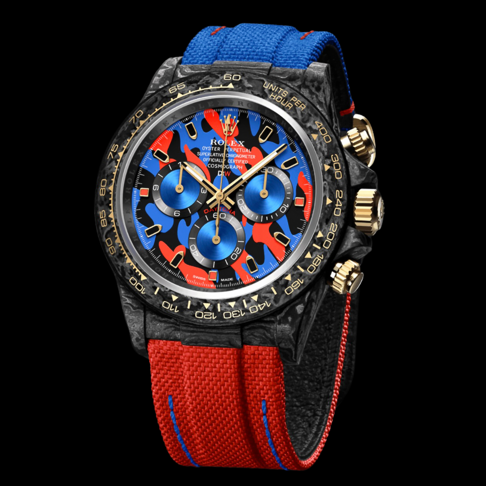 Buy DiW Rolex Daytona 41mm Watch "MILITARY RED" Online | WORLDTIMER