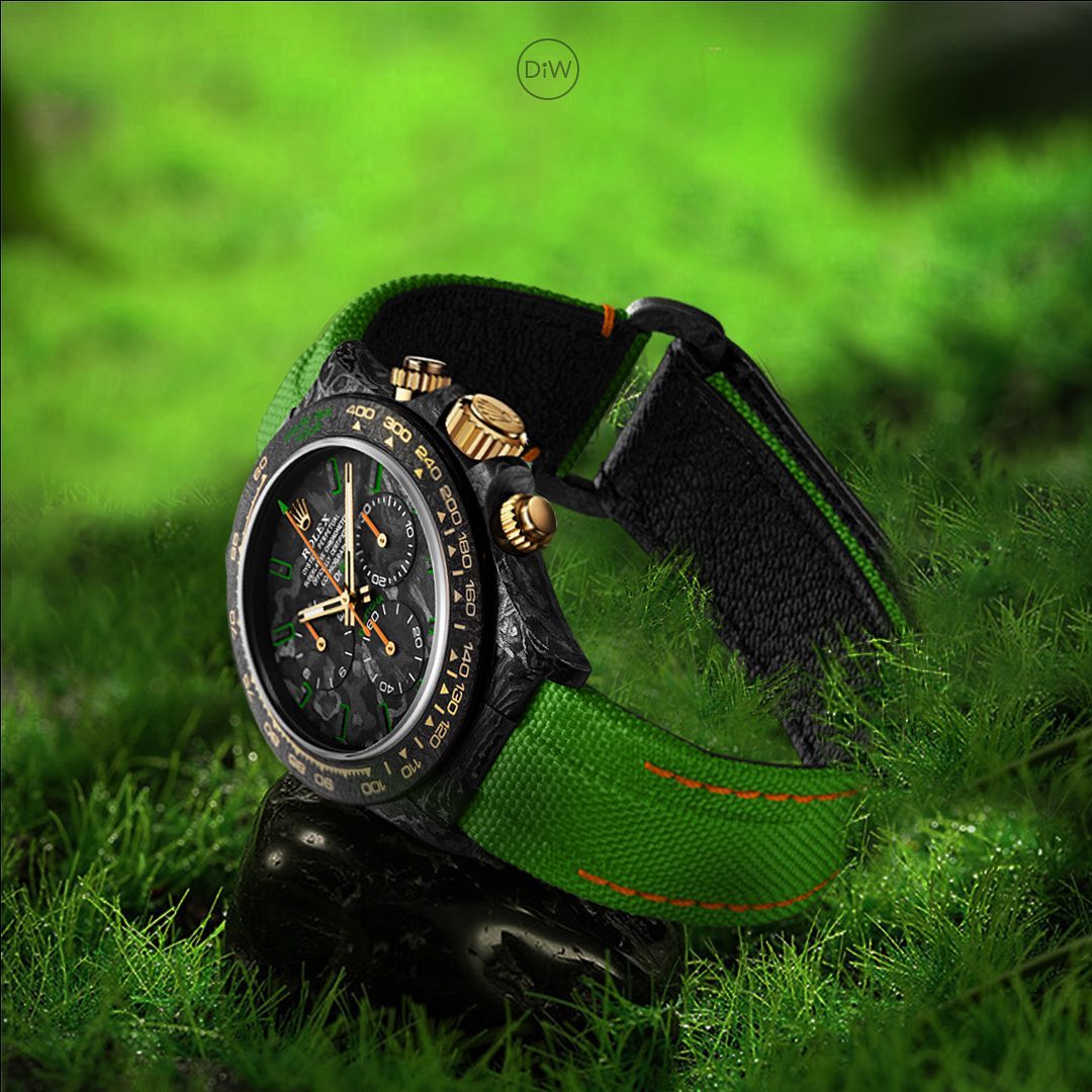 Buy DiW Rolex Daytona ALL CARBON LIME NTPT Carbon Online | WORLDTIMER