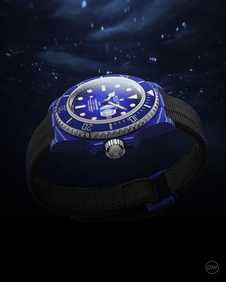 Buy DiW Submariner "DEEP BLUE" Quartz Fiber (Retail:EUR 48990) Online ...