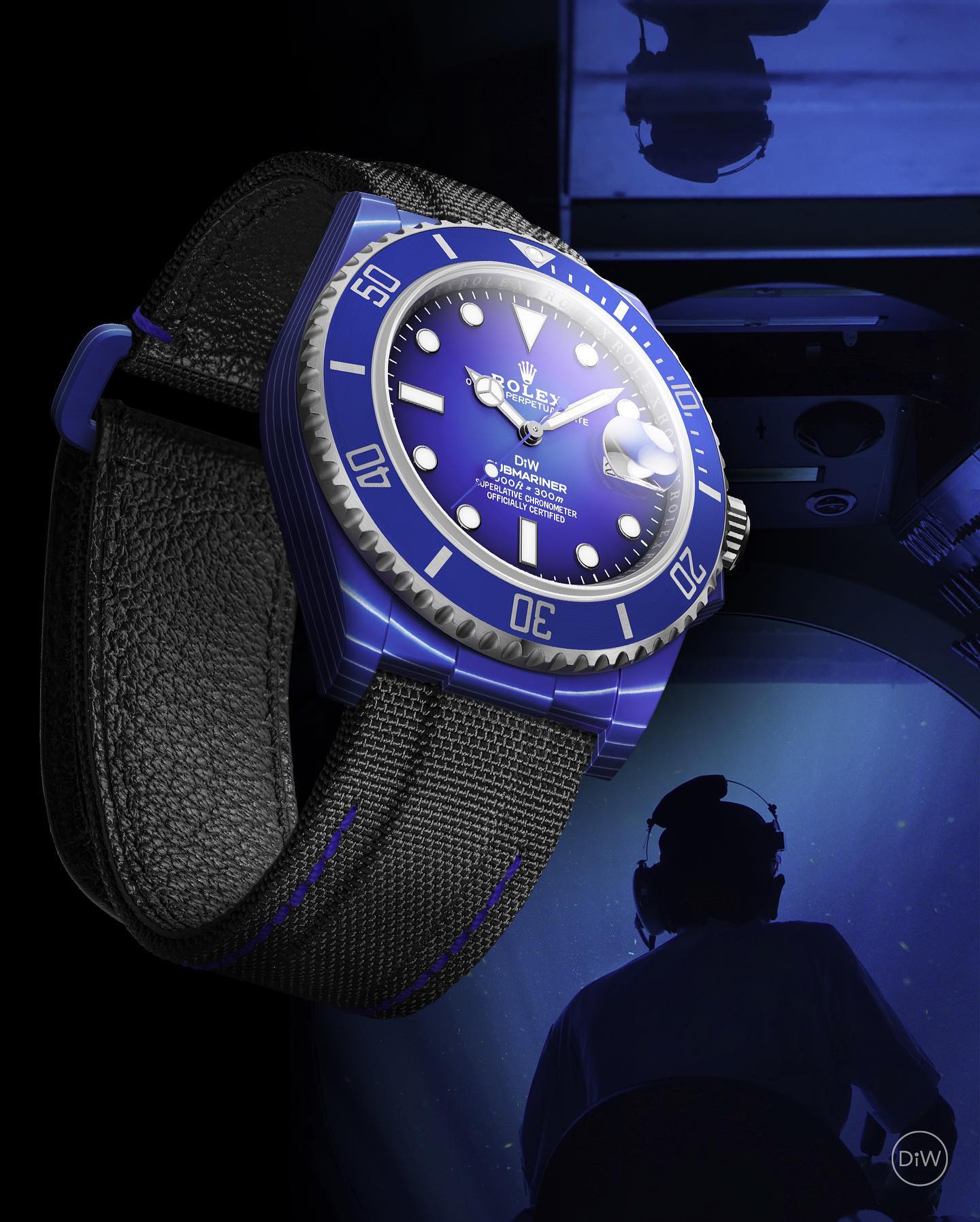 Buy DiW Submariner "DEEP BLUE" Quartz Fiber (Retail:EUR 48990) Online ...