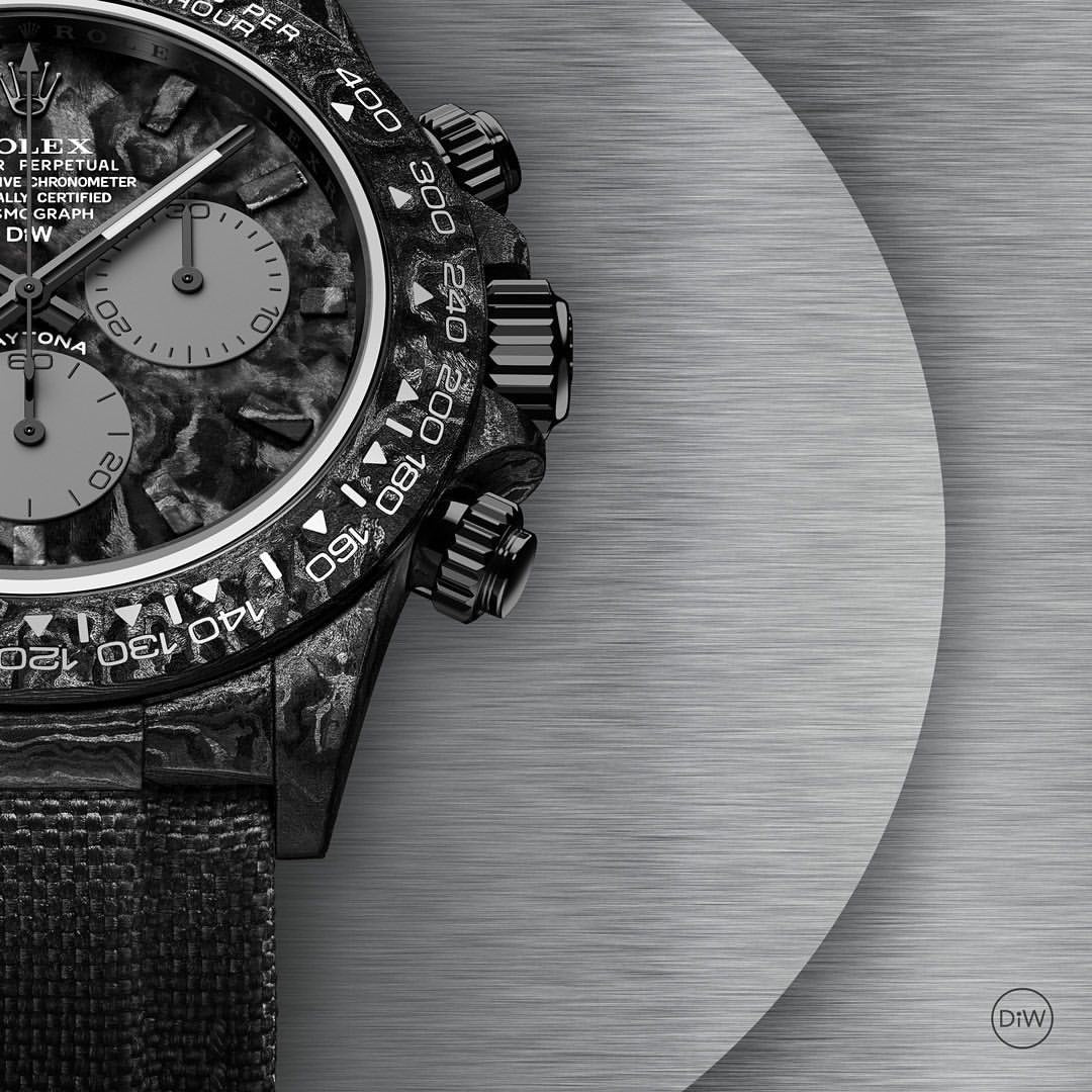 Buy DiW Rolex Daytona ALL CARBON GRAPHITE Online | WORLDTIMER