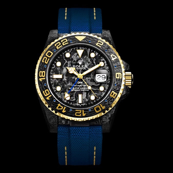 Buy Carbon Rolex DiW GMT Master II Golden Sail Online | WORLDTIMER