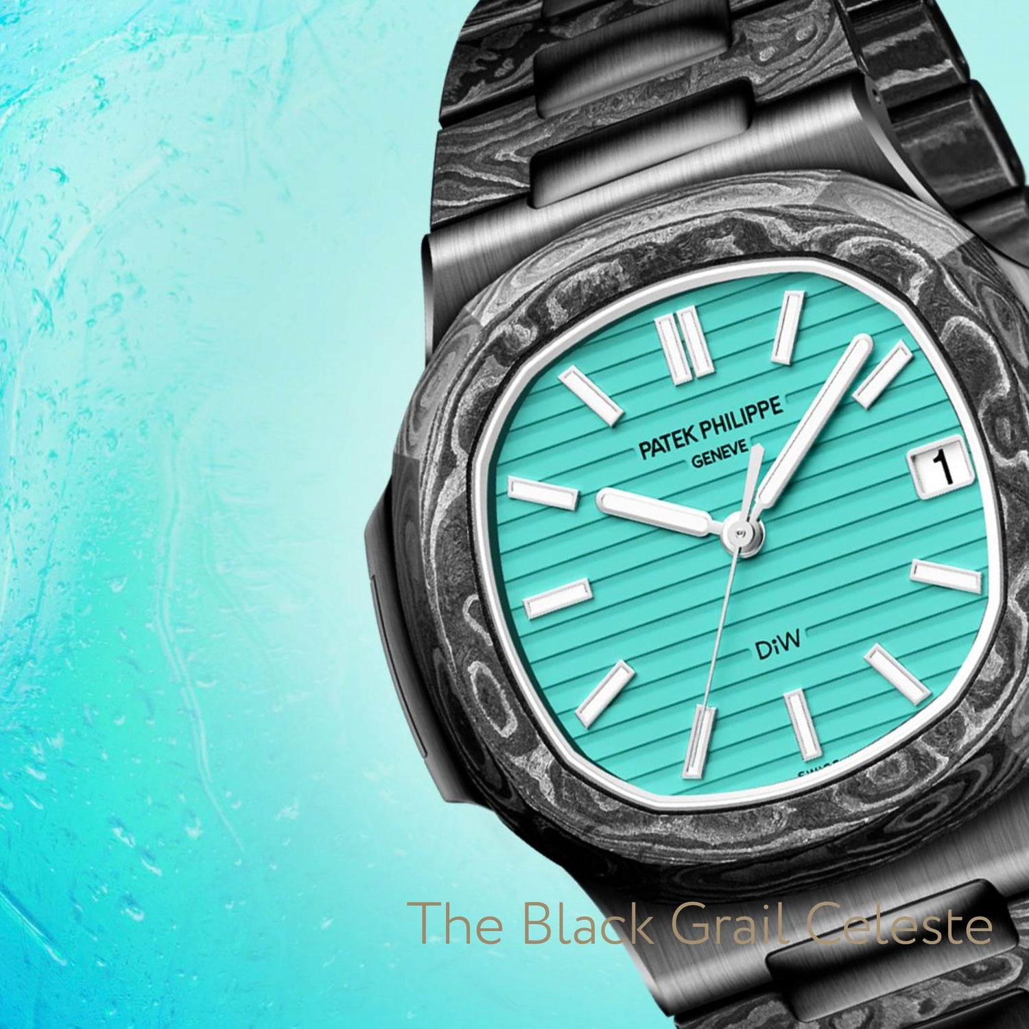 Buy DiW Patek Philippe 5711 Nautilus Carbon "BLACK GRAIL CELESTE ...