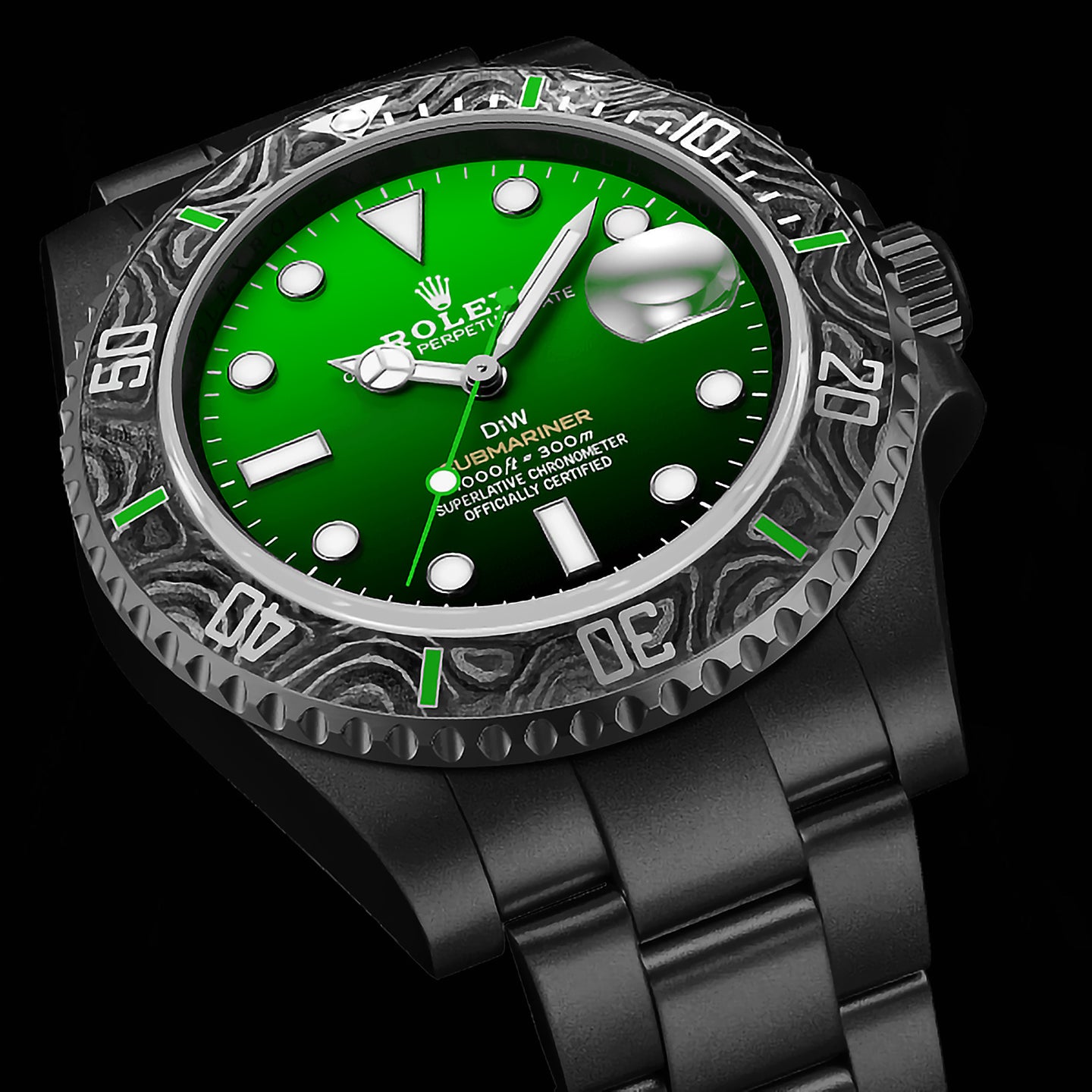Buy DiW Rolex Submariner PARAKEET (Retail:EUR 36.990) Online | WORLDTIMER